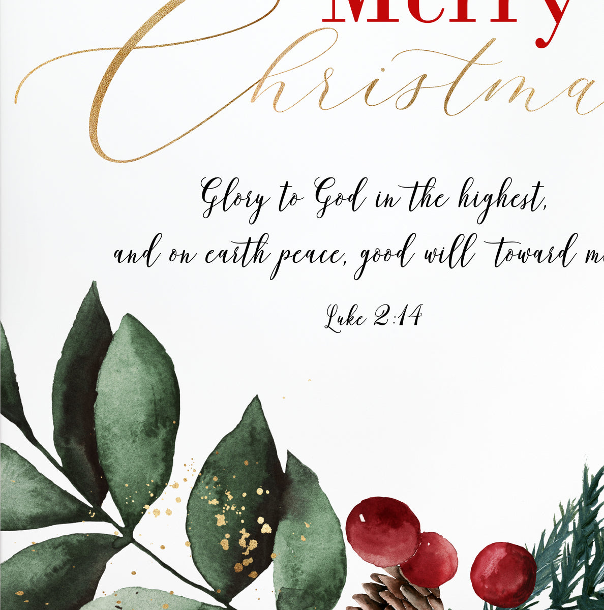 Luke 2:14 Glory To God Printables, Christmas Scripture – KAMDesignHaus