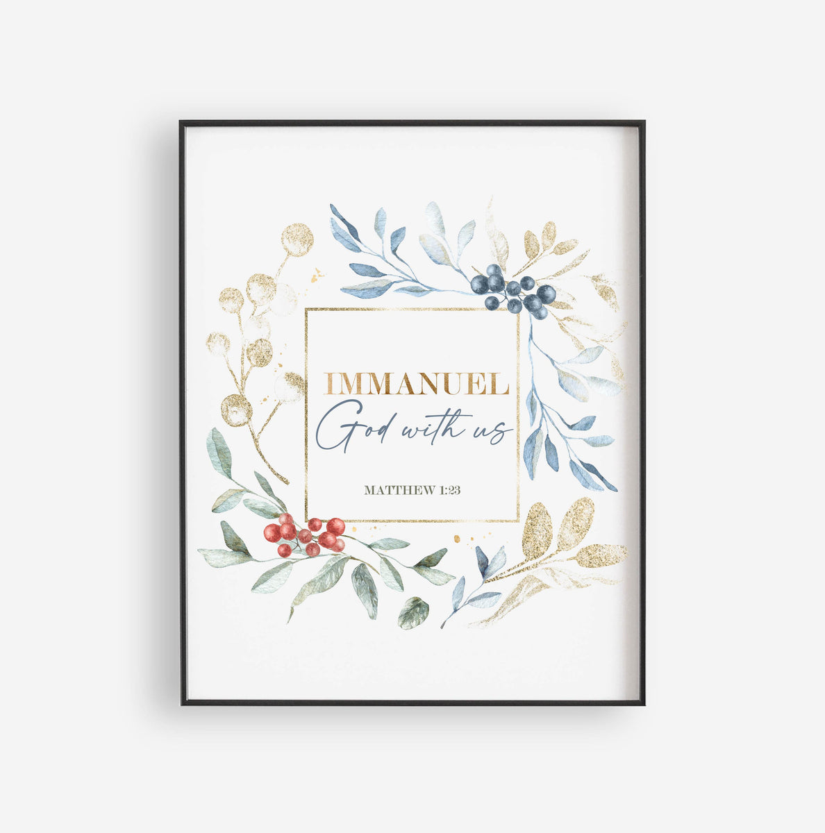 Matthew 1:23 Immanuel God With Us Printables, Christmas Scripture ...
