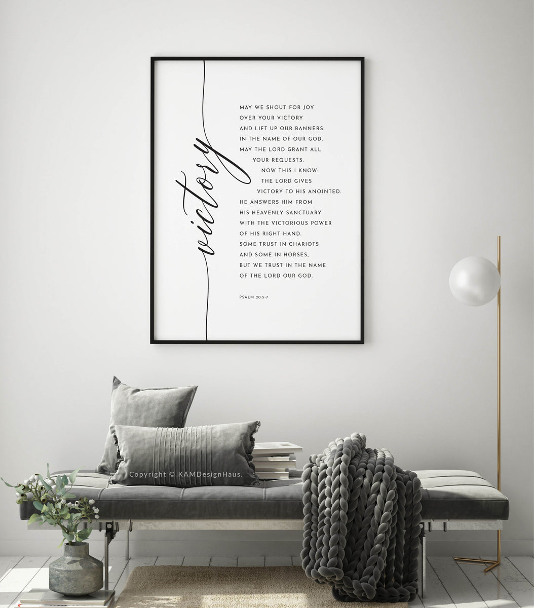 Psalm 20:5-7 Victory Printables, Modern Scripture – KAMDesignHaus