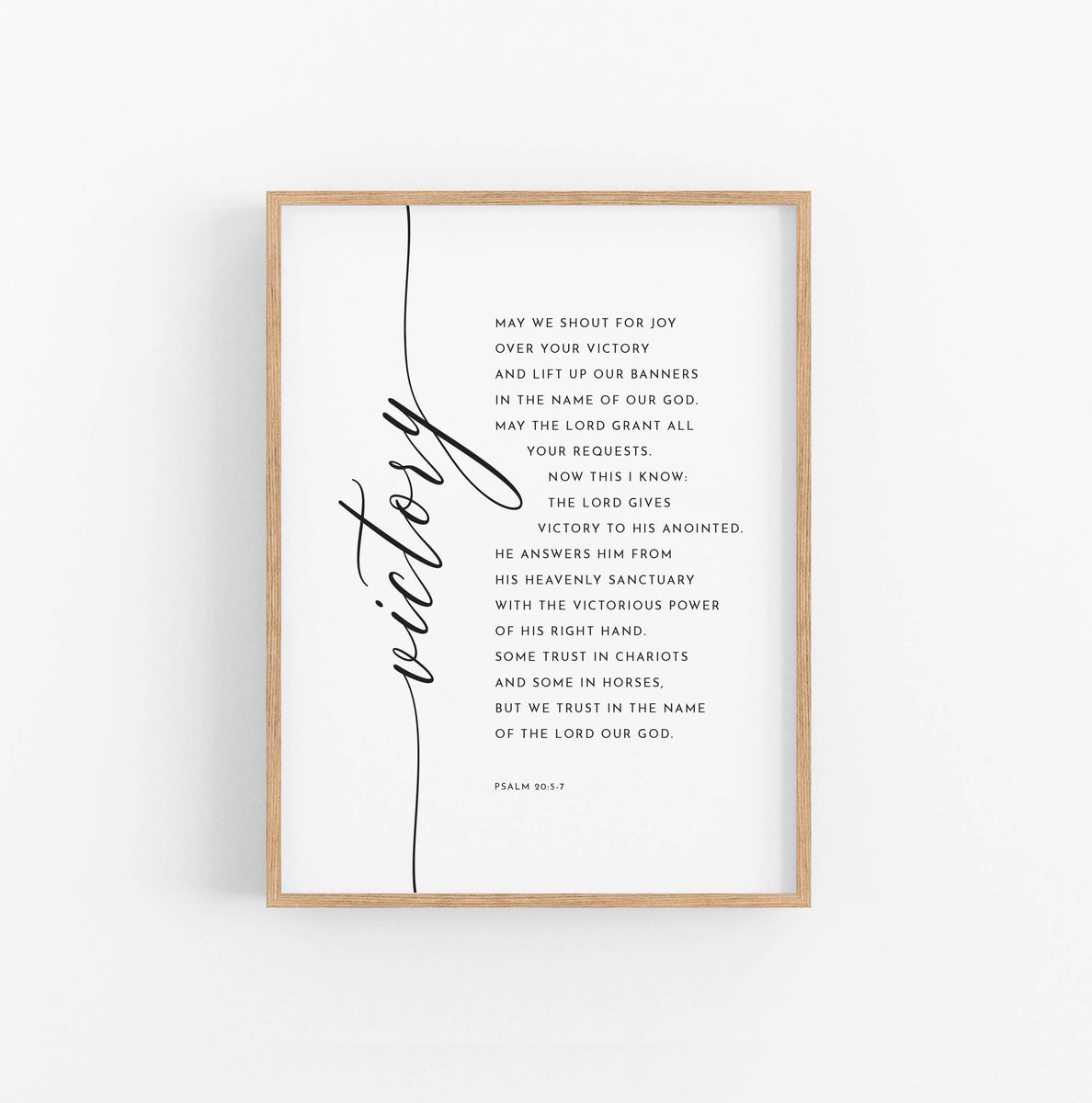 Psalm 20:5-7 Victory Printables, Modern Scripture – KAMDesignHaus